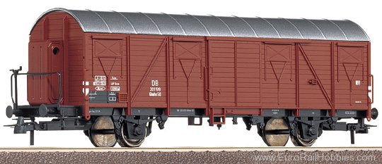 Roco 47260 HO DB Covered goods wagon with metal brakemans