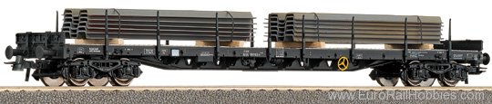 Roco 47688 HO CFL Stake Car w/Sheet Piling Load
