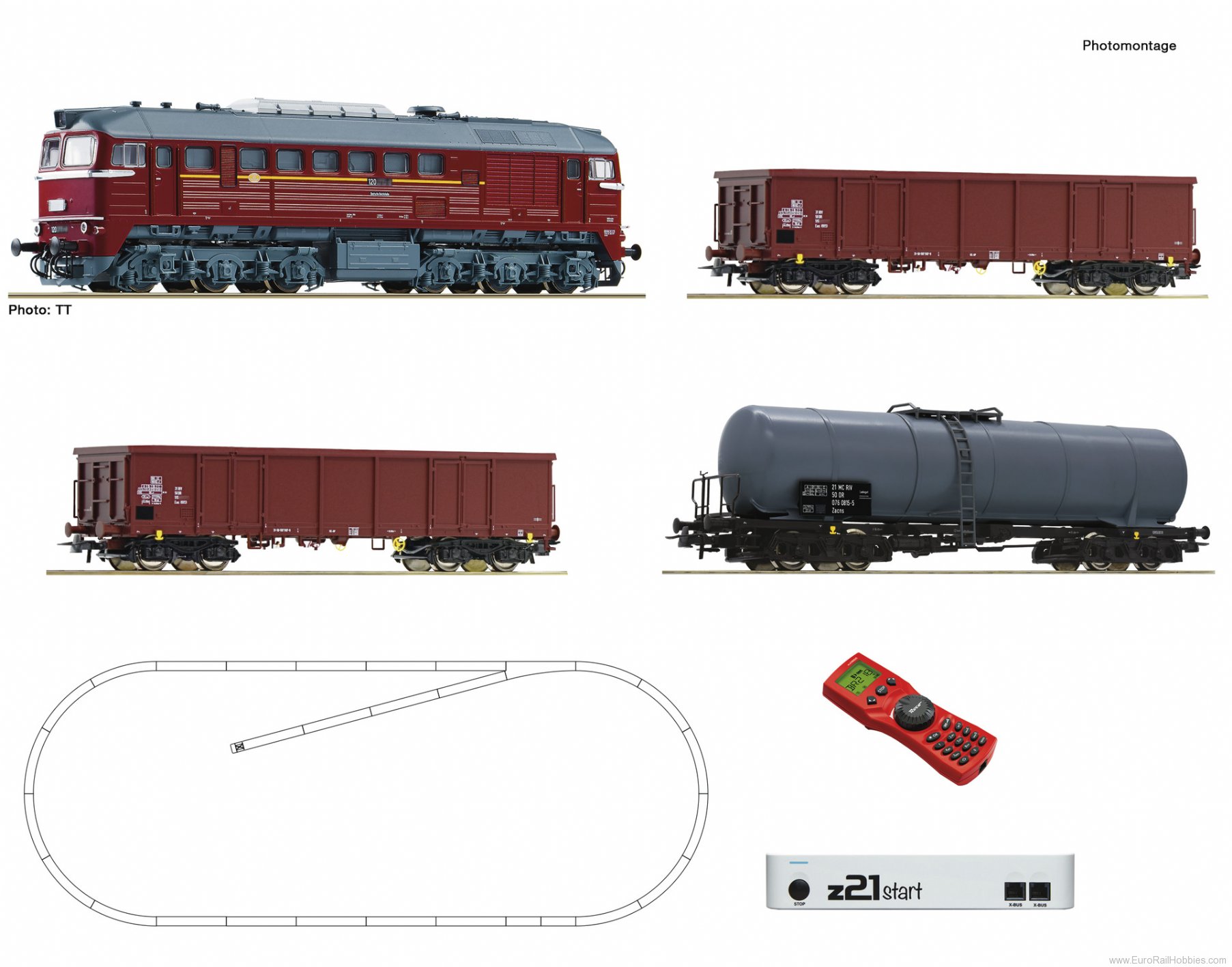 Roco 51331 HO DR z21 start digital set: Diesel locomotive