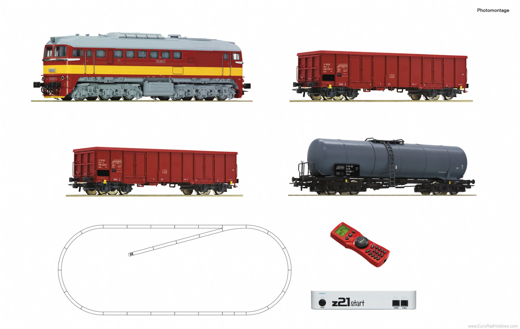 Roco 51332 HO CSD z21 start digital set: Diesel locomotive