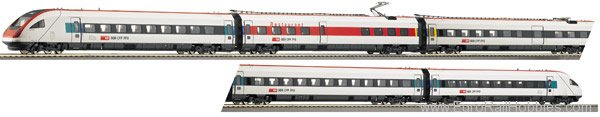 Roco 63150 HO SBB Electric Powered Rail car ICN 5
