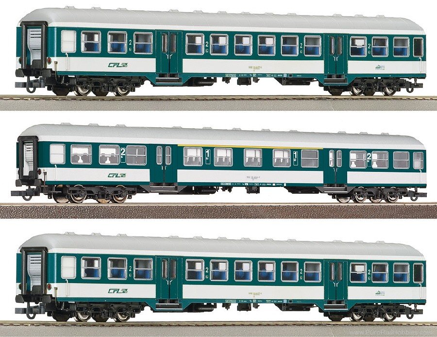Roco 64054 HO 3-Car Set Commuter Coach CFL