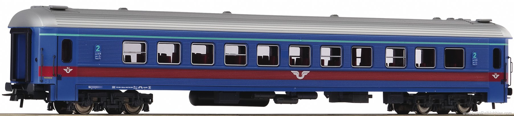 Roco 64642 HO 2nd class passenger carriage, SJ