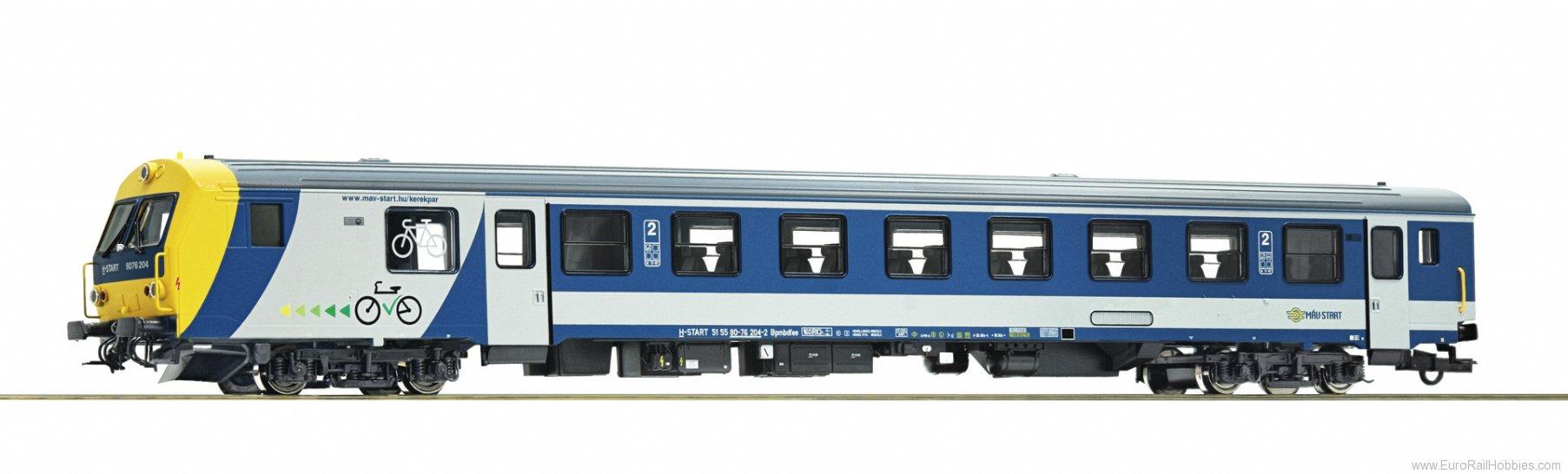 Roco 64664 HO MAV 2nd class Control Cab Coach
