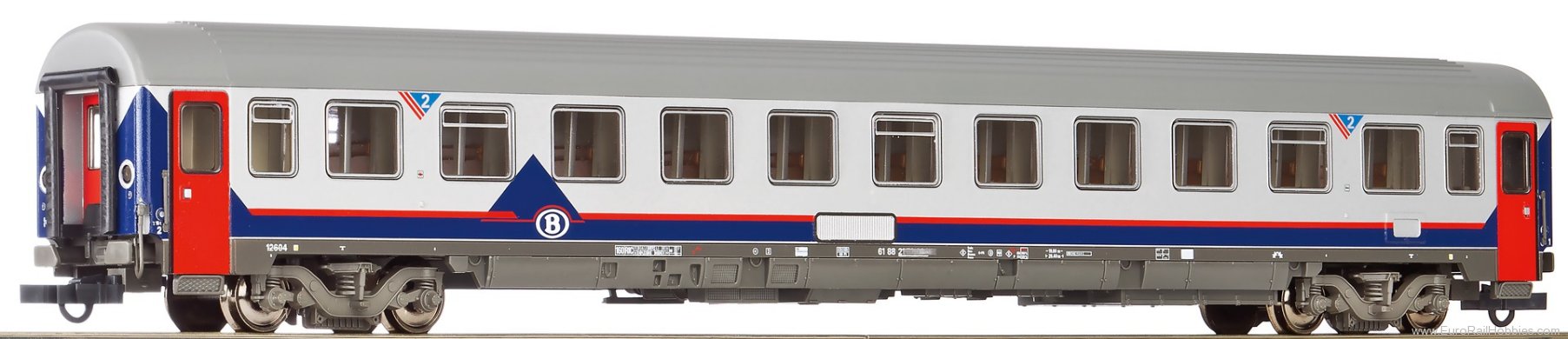 Roco 64684 HO 2nd class express train wagon, SNCB