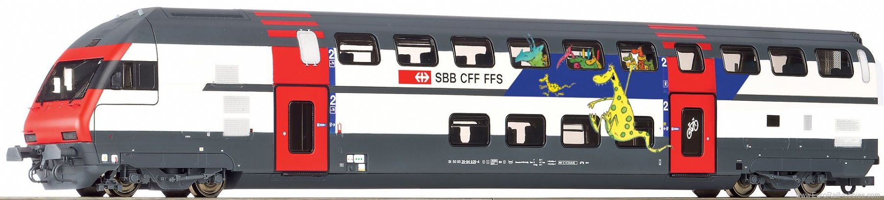 Roco 64856 HO Double Decker Control Cab IC-2000 ''Dino''