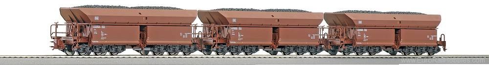 Roco 66003 HO DB Three-piece set, ore transport cars,