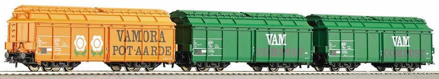 Roco 66025 HO NS 3-piece set, garbage car