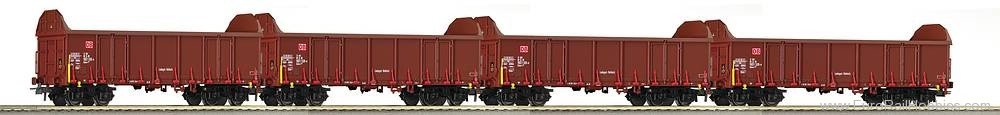 Roco 66061 HO 4-piece Set Wood Carrier Wagons, DB