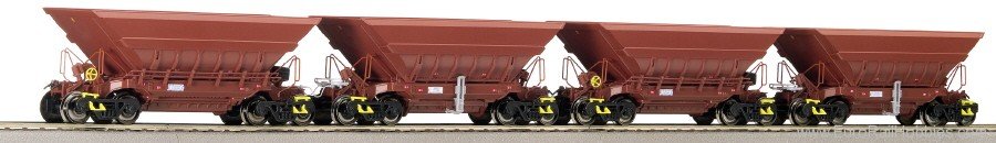 Roco 66132 HO 4-Car Set Hoppers LKAB
