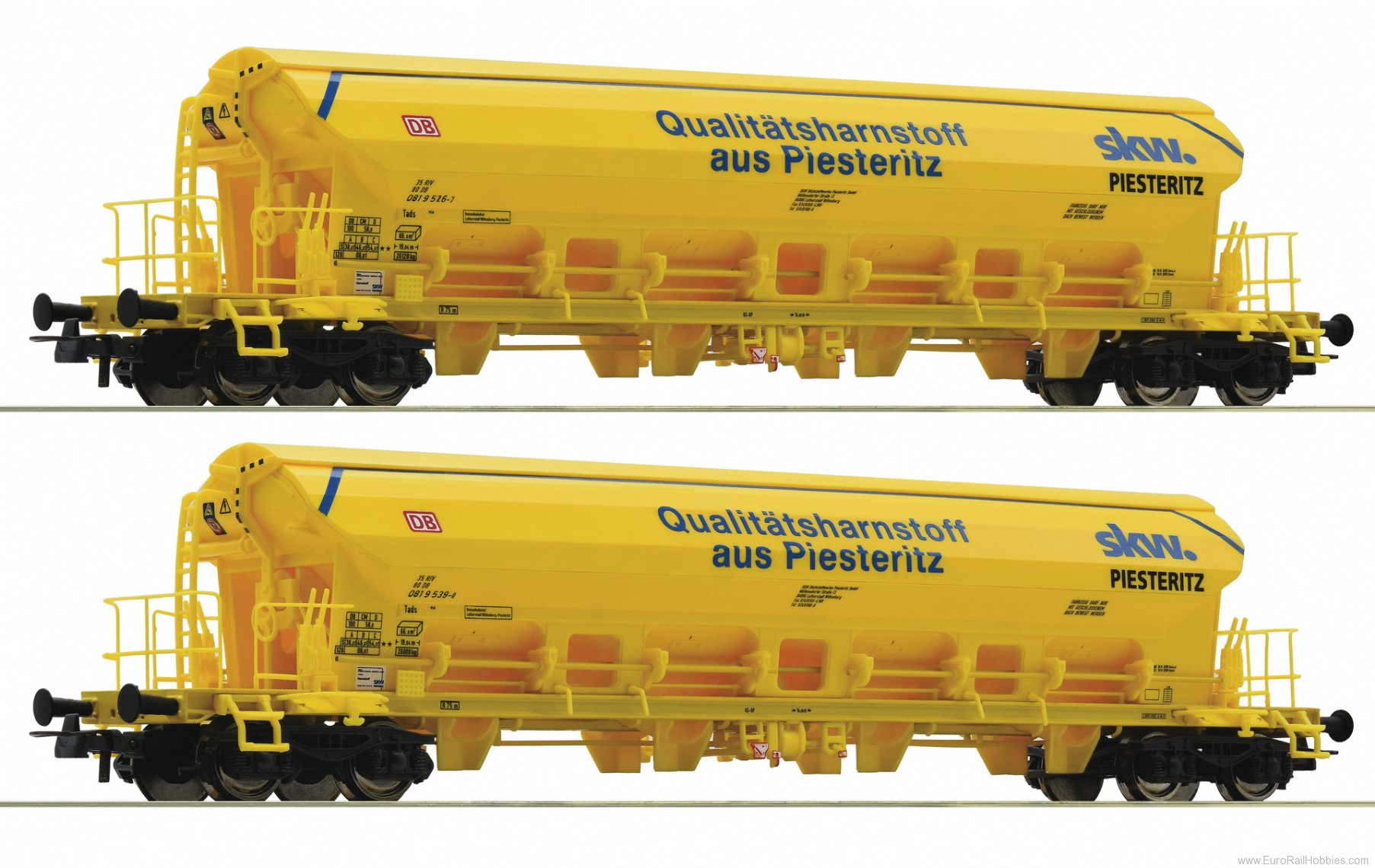 Roco 67142 HO DB AG 2 Piece Set Swing Roof Wagons
