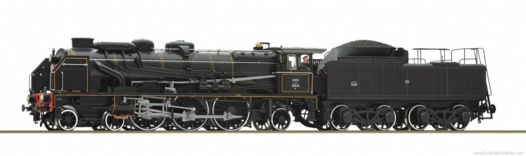 Roco 70039 HO Steam locomotive 231 E 34, SNCF (DC
