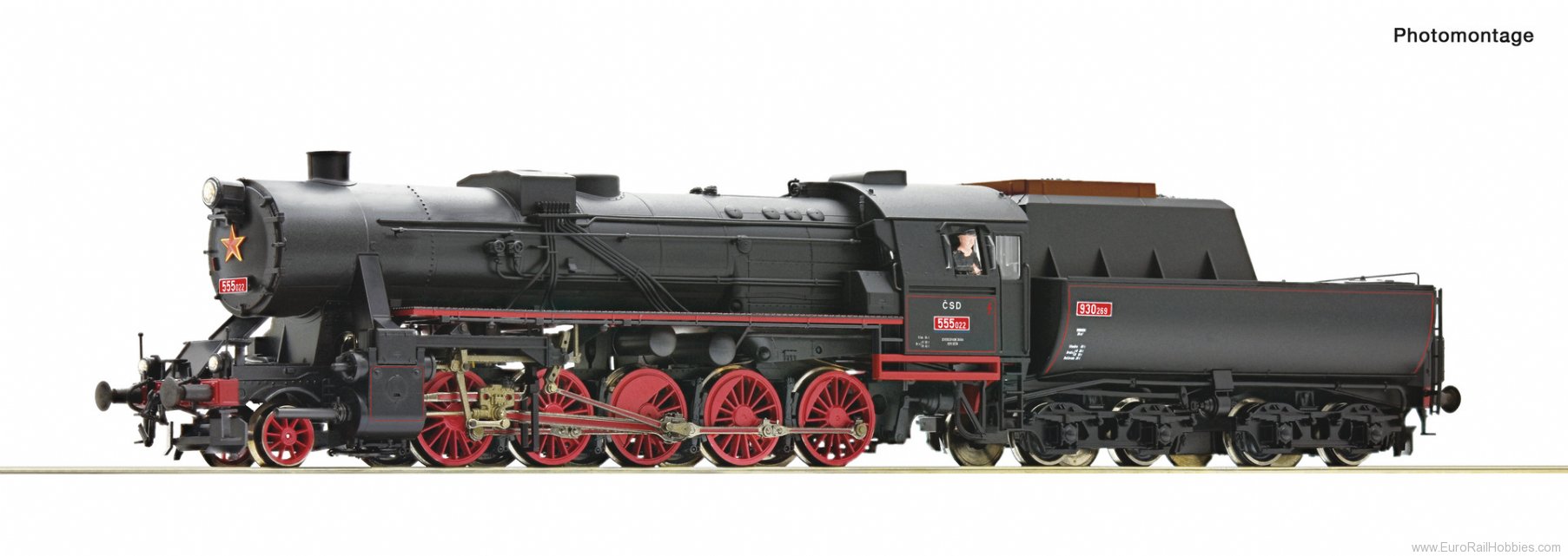 Roco 7110001 HO Steam locomotive class 555.0, CSD (Digital