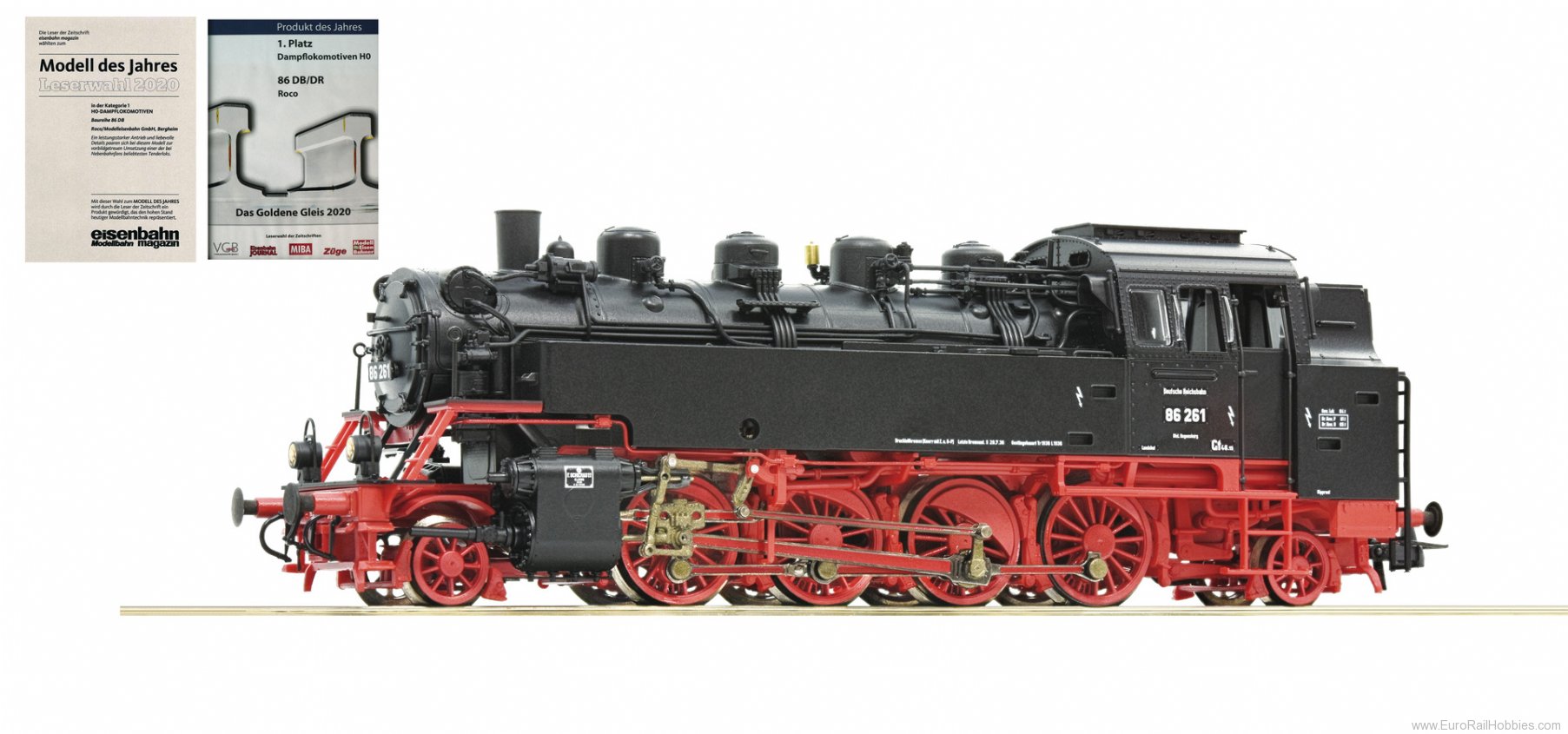 Roco 73026 HO DRG class 86 261 Steam Locomotive
