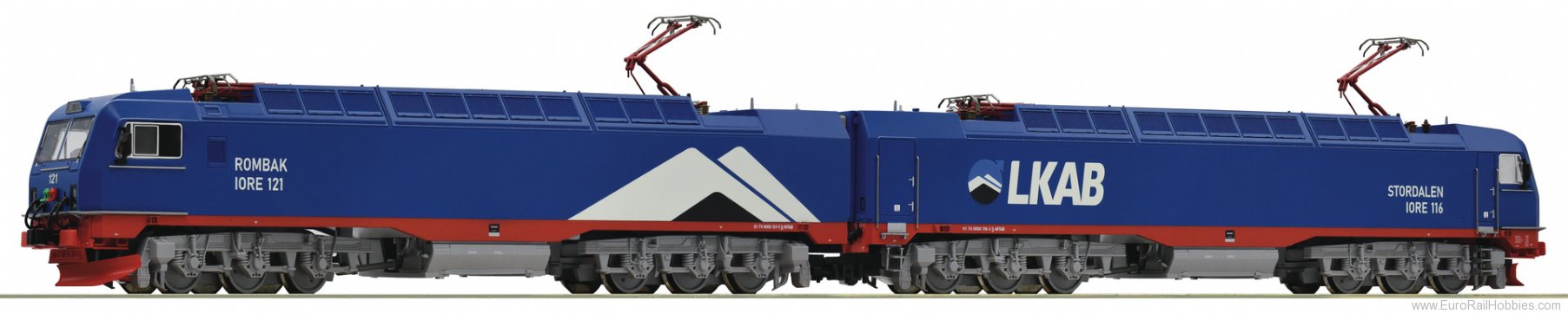 Roco 73459 HO LKAB IORE Electric Double Locomotive
