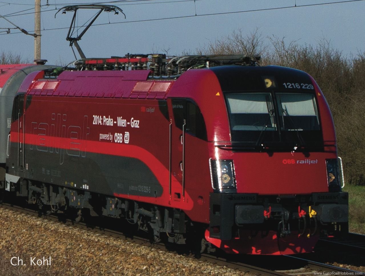 Roco 73508 HO Electric Locomotive 1216.229 Railjet