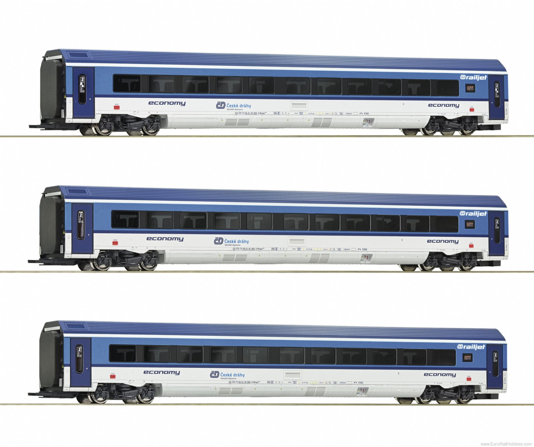 Roco 74068 HO CD 3 piece set: Railjet (Digital)