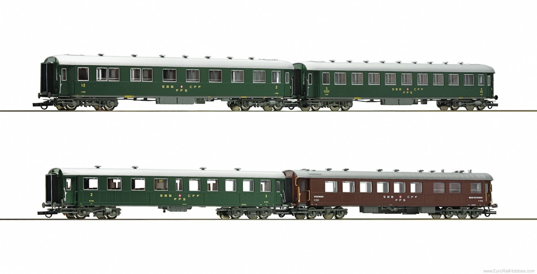 Roco 74126 HO 4 piece set: Fast train, SBB