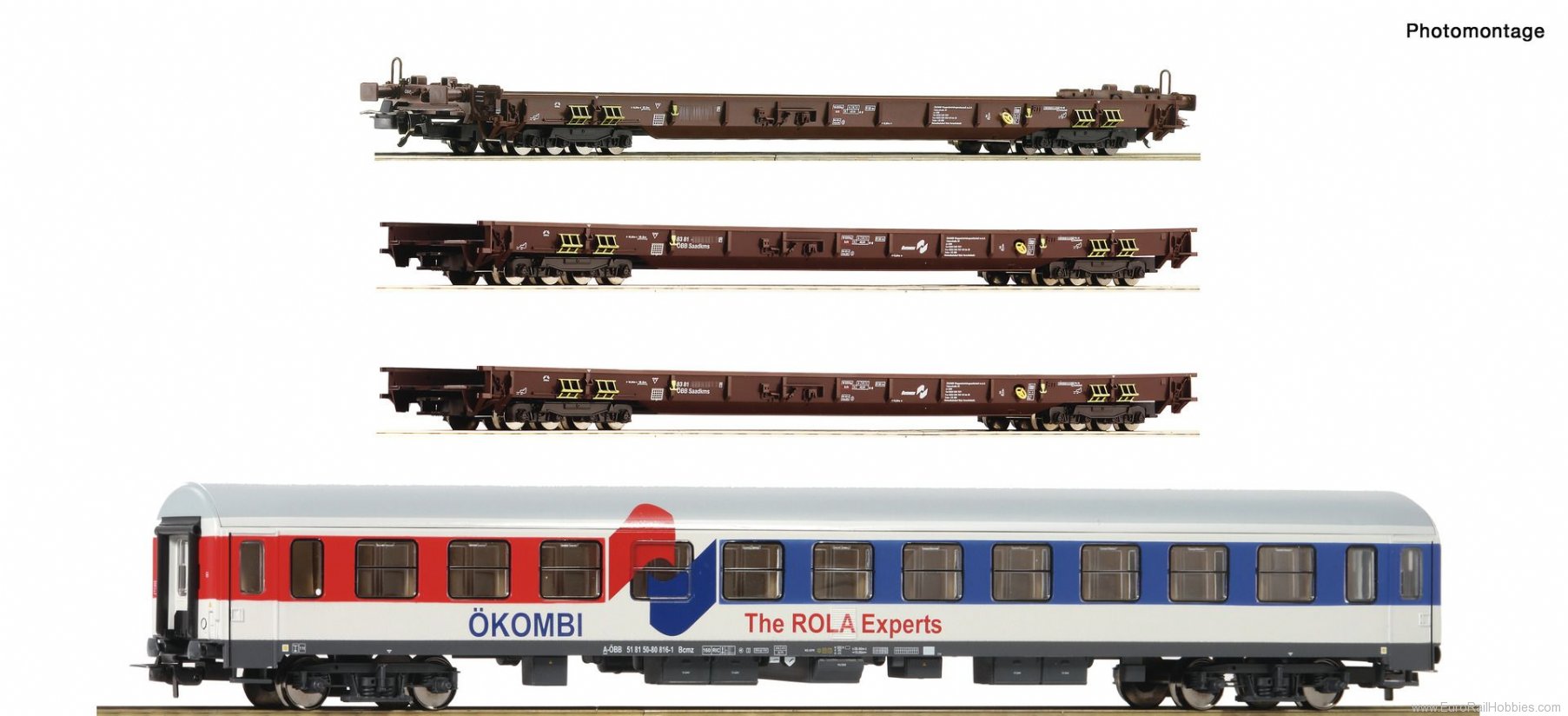 Roco 76346 HO 4 piece set: Rollende Landstrasse,