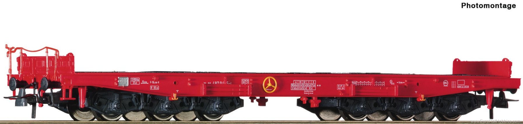 Roco 76825 HO Heavy duty flat wagon, DB AG
