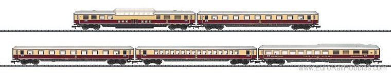 Trix 15860 N ''Rheingold'' Car Set.
