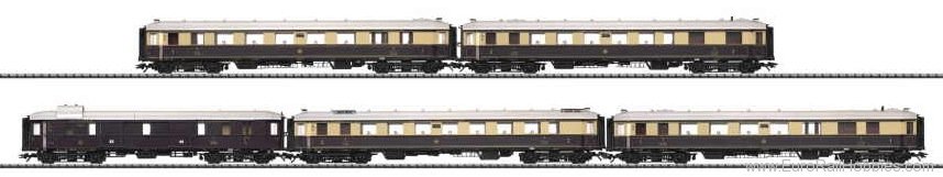 Trix 23430 HO DRG Rheingold Car Set.