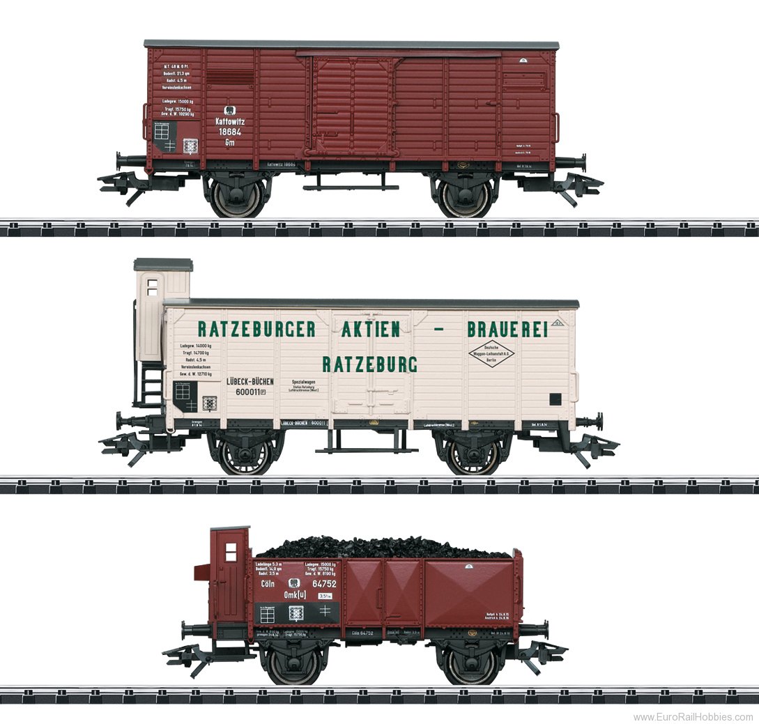Trix 24148 HO KPEV 3 Piece Car Set for T3
