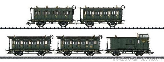 Trix 24884 HO K.Bay.Sts.B. Passenger Car Set - Factory