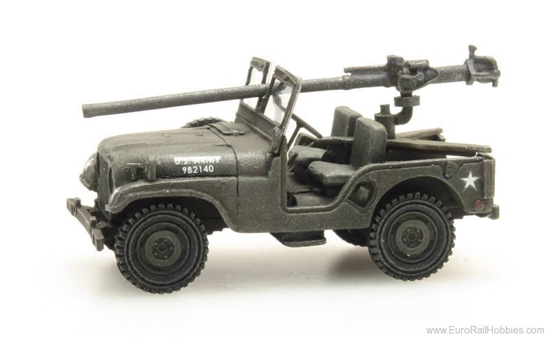 Artitec 387.307 HO US M38 Jeep + 106mm AT Gun