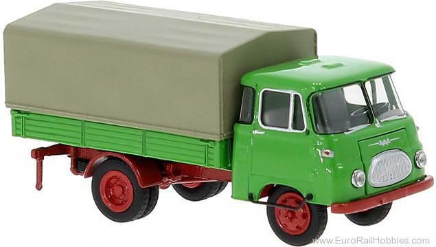 Brekina 30527 HO Robur LO 2500 PP Green, Red , 1961,