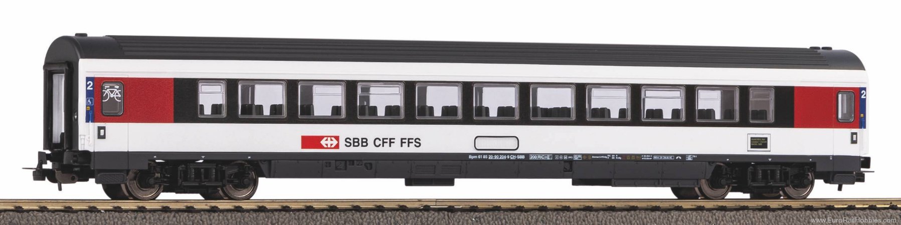 Piko 58689 HO 2nd class Newlook passenger coach SBB